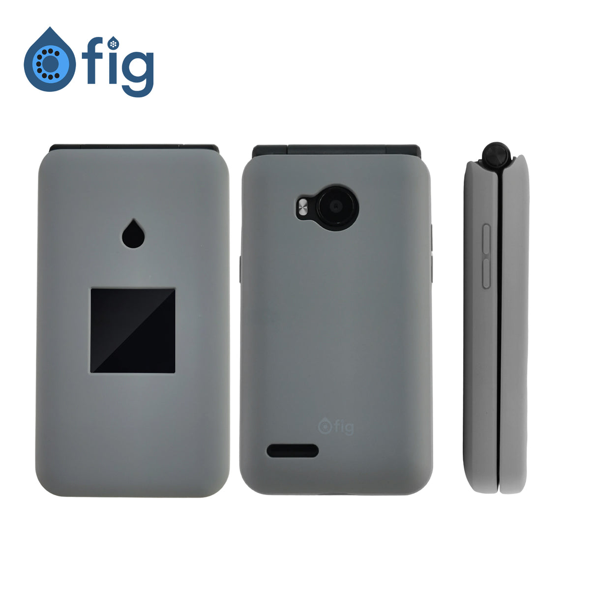 Fig Flip II Liquid Silicone Case - Grey – FIG Phones